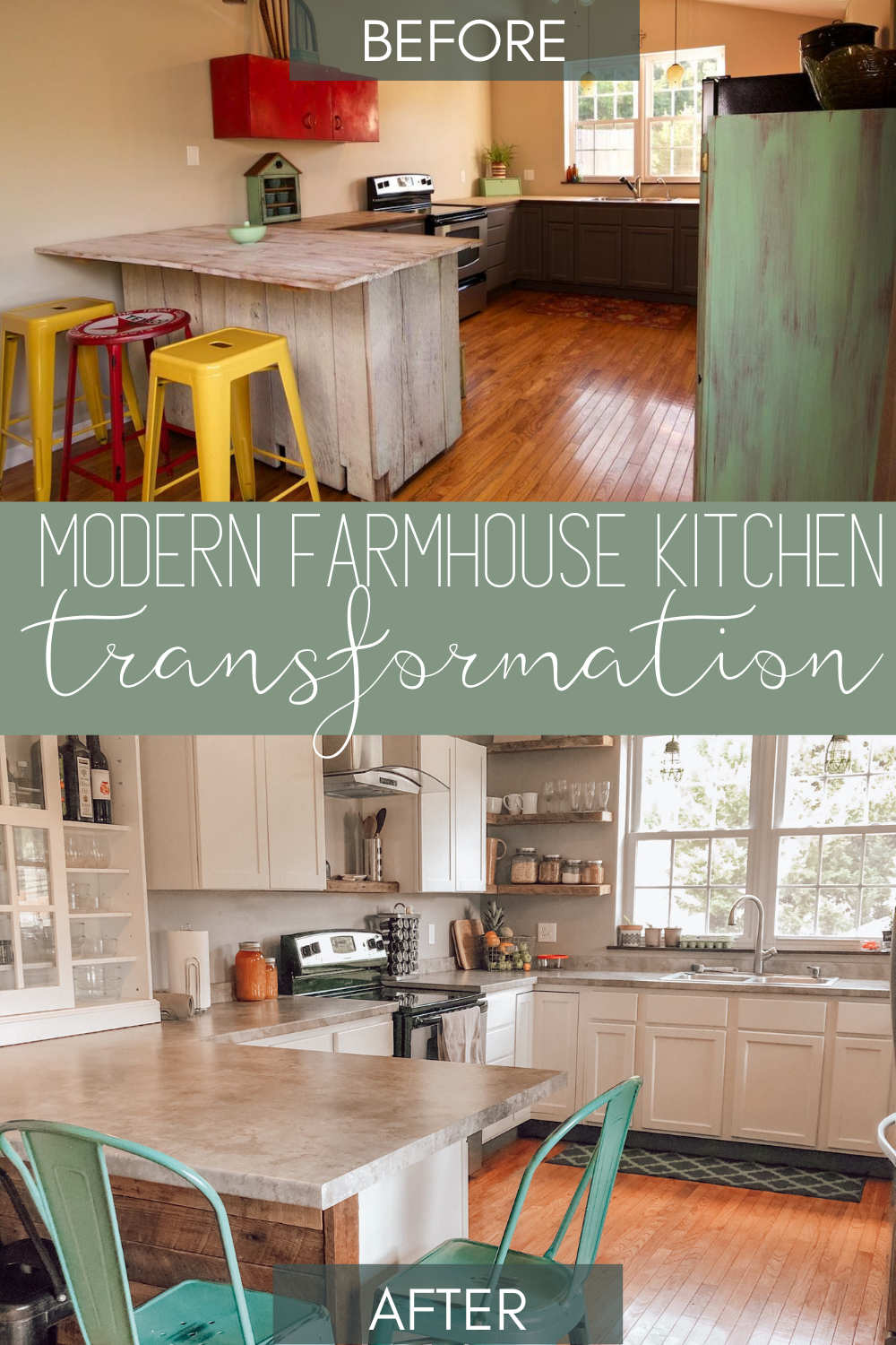 Beautiful Modern Farmhouse Kitchen Transformation · Growing Dawn
